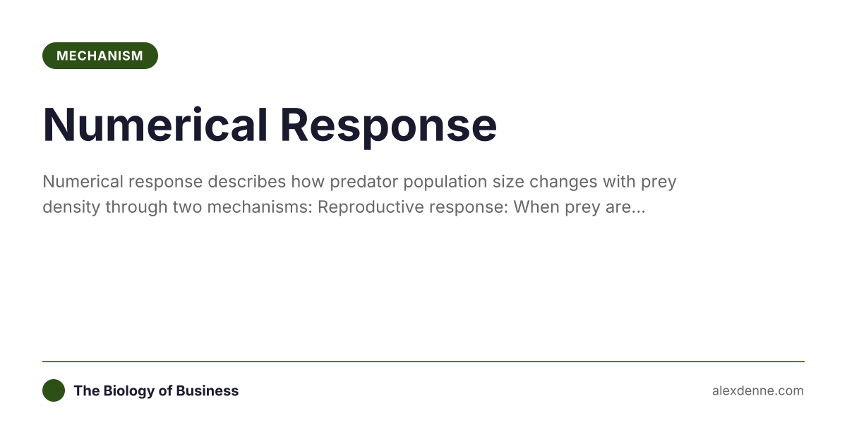 Numerical Response (Mechanism) | The Biology of Business